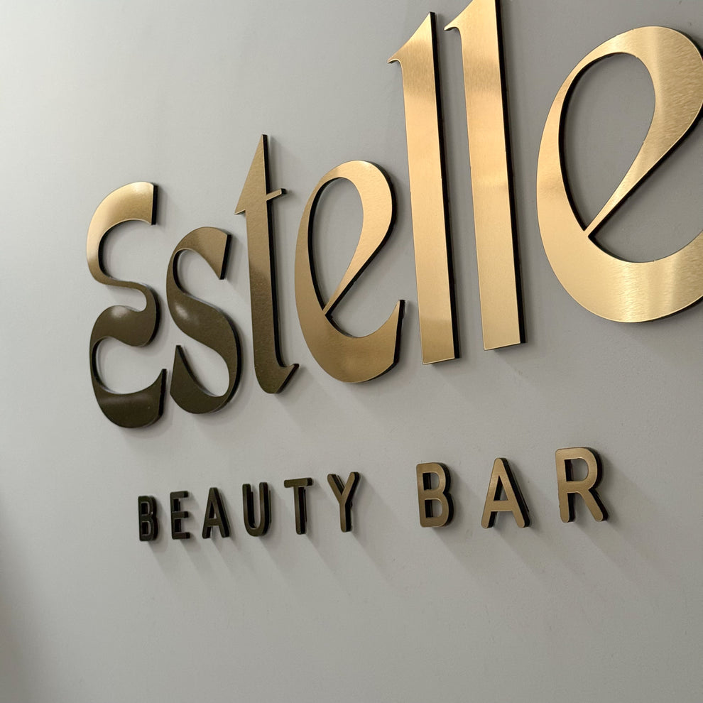 Large wall sign Brushed Gold
