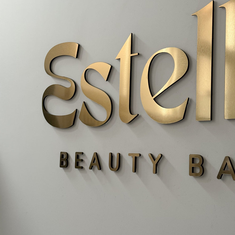 Large wall sign Brushed Gold